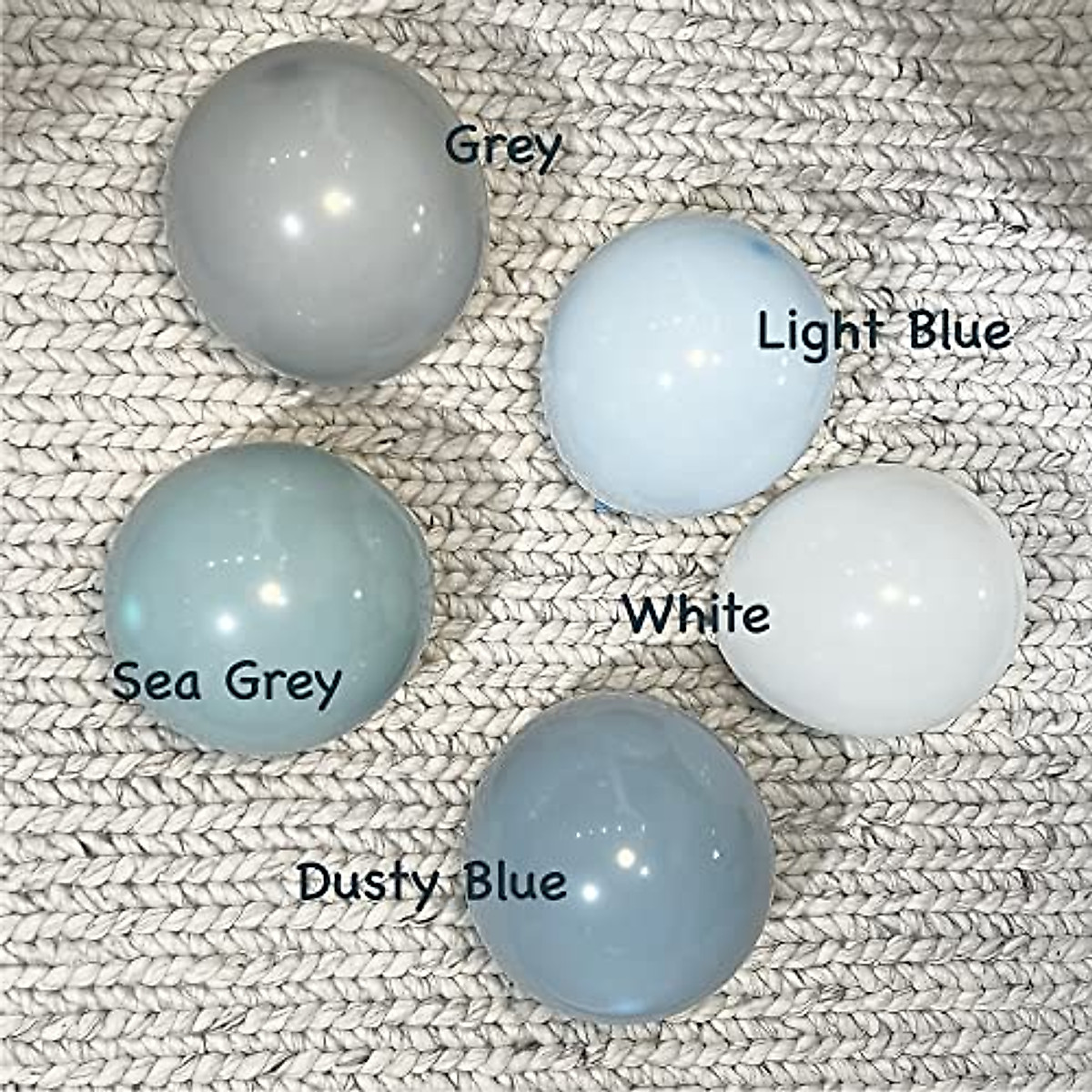Dusty Blue Balloon Light Blue Gray Balloons Garland Arch Kit Matte Blue Balloon Garland for Boho Birthday Party Boy Baby Shower Decorations Elephant Baby Shower Decorations for Boy (dusty blue combo)