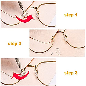 18 Pairs Eyeglass Nose Pads, Eyeglasses Repair Kit with Screwdrivers, Nose Pads, Screws, Tweezer, Cleaning Cloth for Glasses, Glasses and Sunglass Nose Pad Replacement