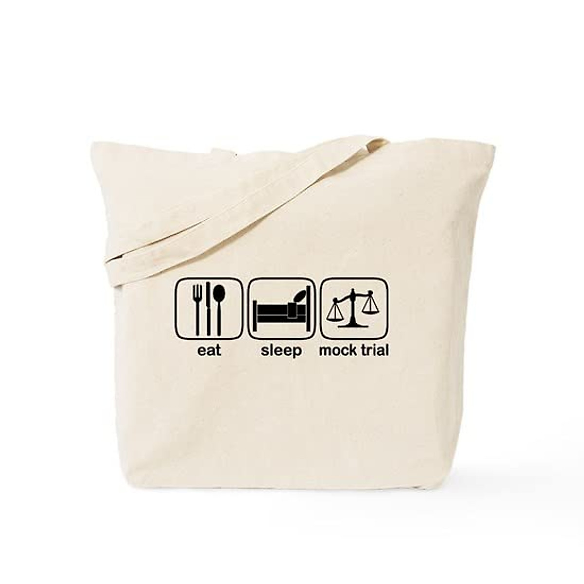 CafePress Eat Sleep Mock Trial Tote-Bag Natural Canvas Tote-Bag,Shopping-Bag