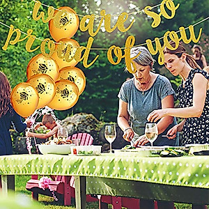 Glitter Graduation Banner Graduation Party Supplies We’re so Proud of You Glitter Burlap Sign Grad Garland Pennant Graduation Favors Decoration