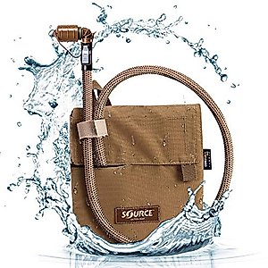 Source Tactical Kangaroo 1L Collapsible Widepac Hydration Bladder with Pouch - Leakproof Widepac Closure - Zero Taste and Virtually Self-Cleaning - 34oz