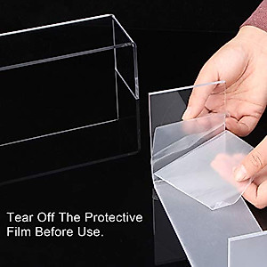 Goabroa Acrylic Display Risers, Clear Rectangle Stands Shelf for Display 6pcs