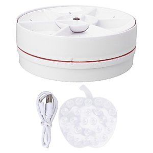 Portable Washing Machine, Mini Cordless Dishwasher, Fruit and Vegetable Washing Machine for Home, Kitchen Use (Red)