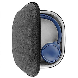 Geekria Shield Headphones Case Compatible with JBL Tune 660 BTNC, Tune 700BT, Tune 510BT, Tune 560BT, Live 460NC Case, Replacement Hard Shell Travel Carrying Bag with Cable Storage (Dark Grey)