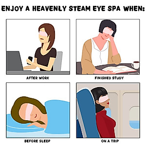 HOMEFOX 16 Pack Steam Eye Mask for Dry Eye Care - Bulk Disposable Heating Eye Mask for Dark Circles and Puffiness Relief Soothing Moisturizing Warm Eyes Care Pads Relax Therapy, Fragrance Free