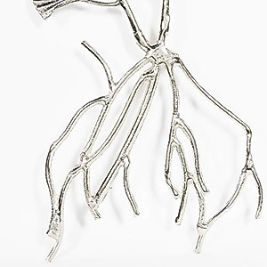 Deco 79 Aluminum Floral Wall Decor, 27" x 2" x 39", Silver