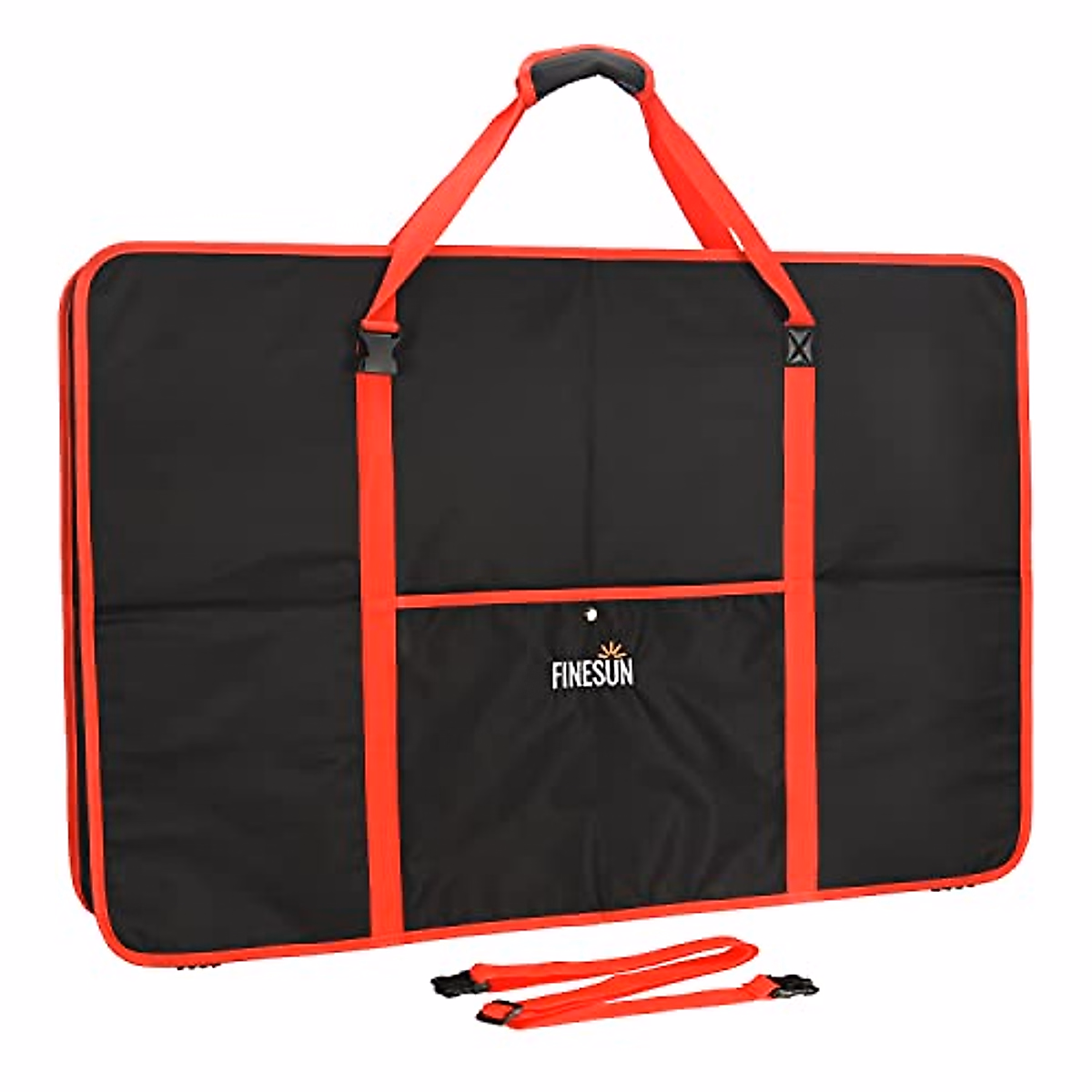 FINESUN Art Portfolio Case 34 x 22 Inches, Art Supply Storage Organizer, Art Bag with Frame Construction& Shoulder Straps, Portfolio Folder for Artwork, Drawings& TV, Standing Black