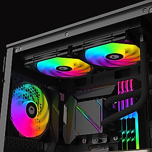 ID-COOLING NO-12015-XT-ARGB Case Fan 15mm Thickness PWM Fan 5V 3 PIN ARGB Fan Slim Fan for Radiator/CPU Cooler/Computer Case