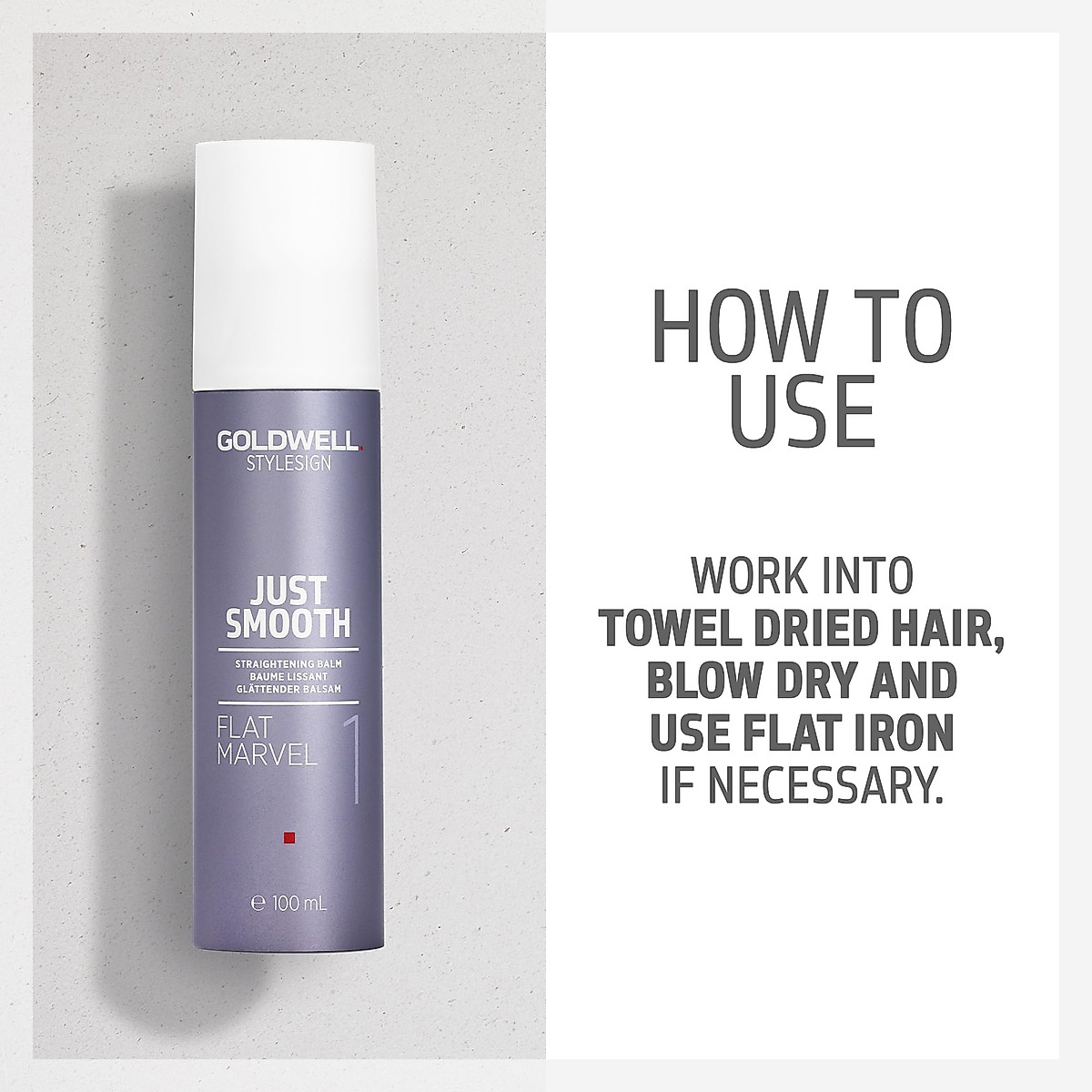 Goldwell StyleSign Just Smooth Flat Marvel Straightening Balm, 3.3 Fl Oz