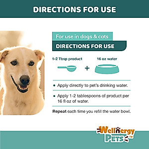 Wellnergy Pets Dental Care Water Additive for Dogs & Cats 2 Pack – No Brush Formula, Oral Hygiene & Fresh Breath, Reduce Plaque and Tartar. 16 FL OZ Each Bottle