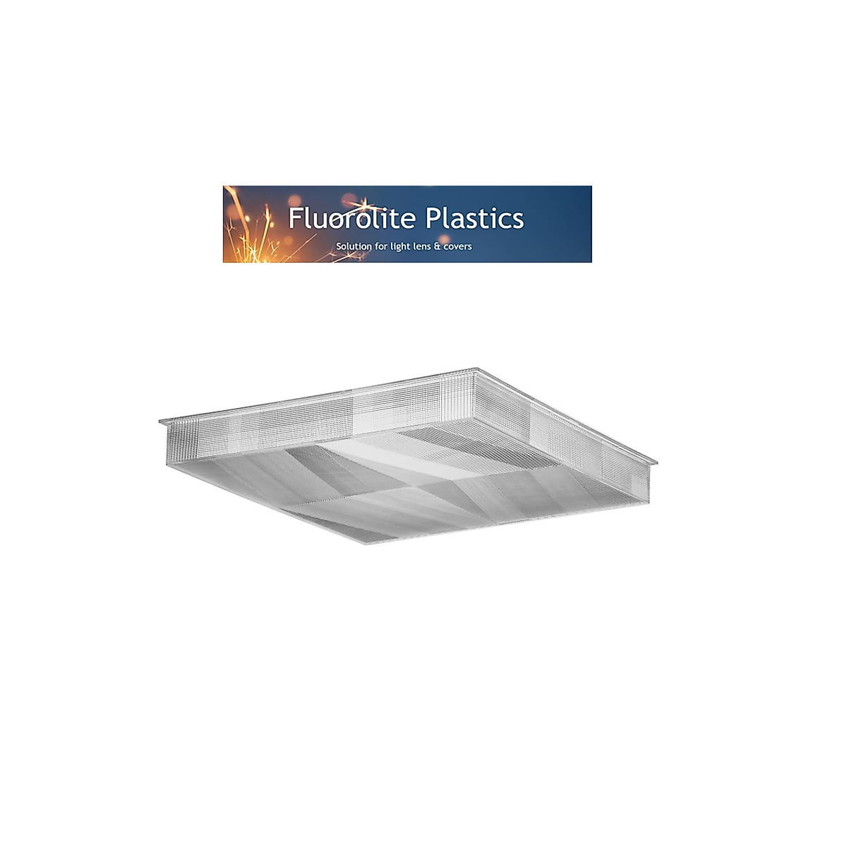 FP FLUOROLITEPLASTICS WE'VE GOT YOU COVERED LexaLite Outdoor Light Cover | Gas Station Light Lens | Drop Lens for Canopy | Vandal Resistant | 20" X 20" x 2.51" Deep | Acrylic | 3 Pack