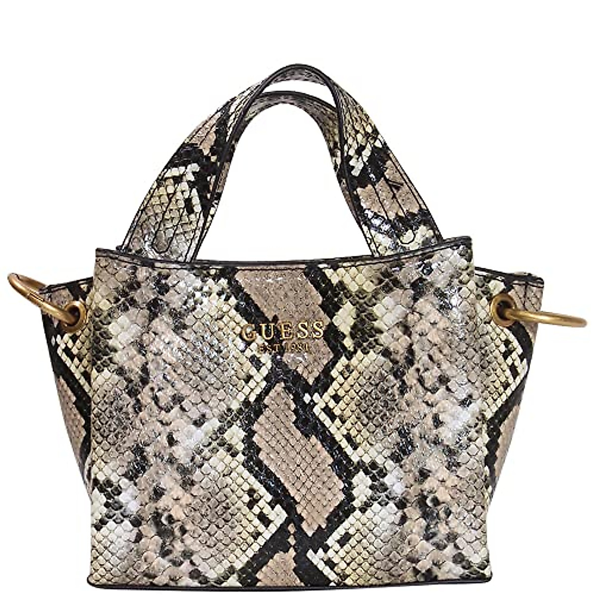 GUESS Zed Mini Girlfriend Carryall, Natural Python