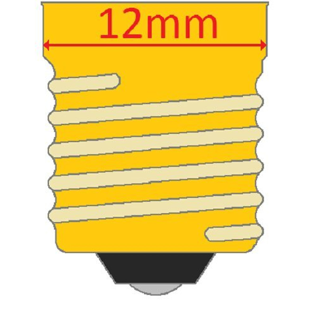 CEC Industries #3T4/120V Bulbs, 120 V, 3 W, E12 Base, T-4 Shape (Box of 10)
