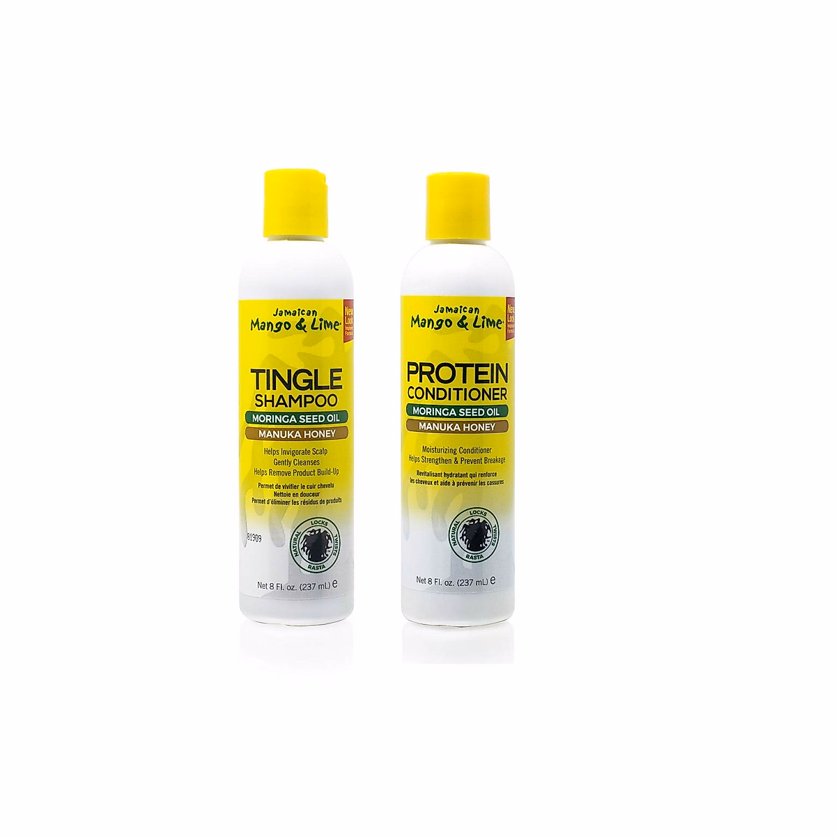 Jamaican Mango & Lime Tingle Shampoo & Protein Conditioner, 8 Fl Oz (Pack of 2)