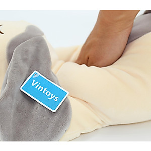 Vintoys Very Soft Dog Big Hugging Pillow Plush Puppy Stuffed Animals Gray 23.5"