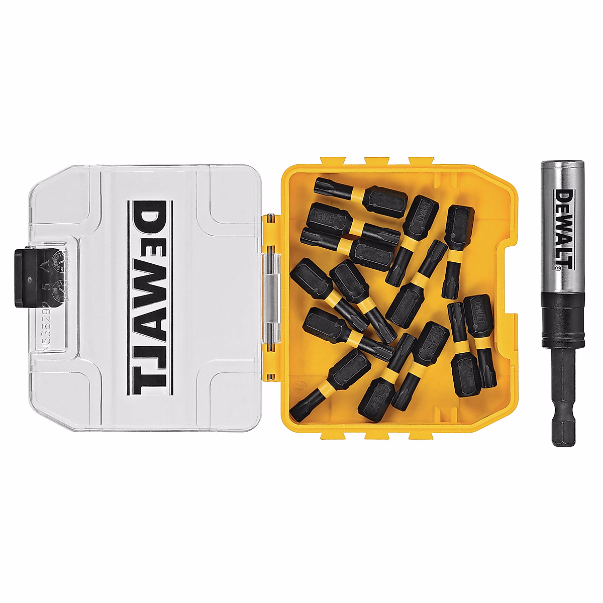 DEWALT FlexTorq Impact Driver Bit Set, Torx, 1/4-Inch x 1-Inch, 15-Piece (DWA3HLD1TX25-15)