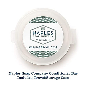 Naples Soap Company, Protein Enriched, 50-75 Use, Solid Hair Conditioner Bar, Eco-Friendly Haircare, Helps Ensure Vibrant, Healthy Hair, All Hair Types, Coconut Water, 1oz