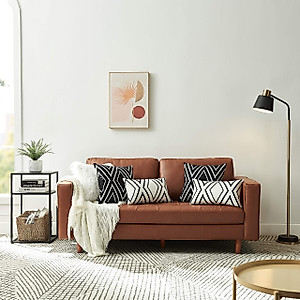 Nestinco Set of 2 Black Pillow Covers 18 x 18 inches Boho Aztec Polyester Blend Square Decorative Throw Pillow Covers for Sofa Couch Bed Decor