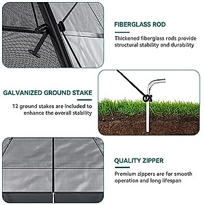 YITAHOME 12x9FT Pond Net Pond Cover Dome Balcony Koi Ponds Covers with 3 Zipper Doors and Storage Bags, Fish Pond Leaf Netting Cover Dome Net