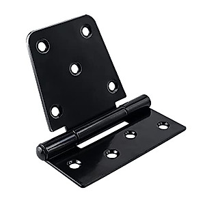 Heavy Duty Gate Hinges 3.5 inch 4 Pack, Black Iron Door Hinges for Shed Barn Wood Fence Gate (Included Screws)
