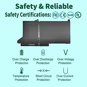 DMKAOLLK 42Wh DJ1J0 Battery for Dell Latitude 7280 7290 7380 7390 7480 7490 E7280 E7290 E7380 E7390 E7480 E7490 Series DJ1JO P28S P28S001 451-BBZL K8X0T1 ONFOH 11.4V