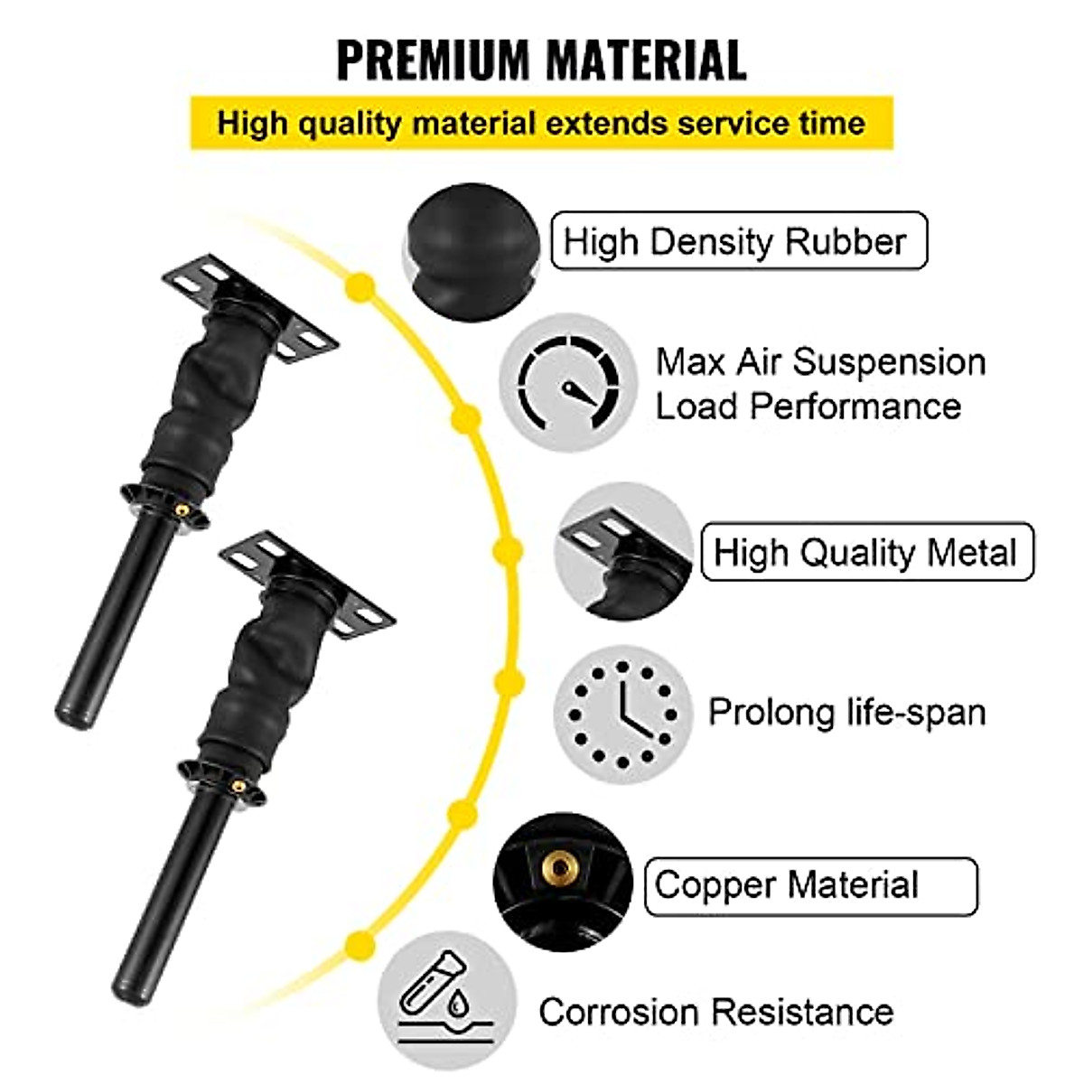 Mophorn Rear Cab Air Shock Absorber for International Prostar 2008+ 3595977C96 3595977C95 Cab Air Shock Dampen the Driving Vibration (Two Piece(a pair))