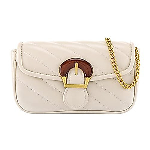 Ayliss Mini Women Crossbody Handbag Purse Shoulder Handbag Evening Clutch Cellphone Wallet PU Leather Chain Bag (Beige, Mini)