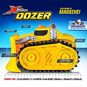 Xtreme Power Dozer - Motorized Extreme Bulldozer Toy Truck for Boys & Kids Who Love Construction Toys – Plow Through Dirt, Toys, Wood, Rocks – Indoor & Outdoor Play – Spring Summer Fall Winter