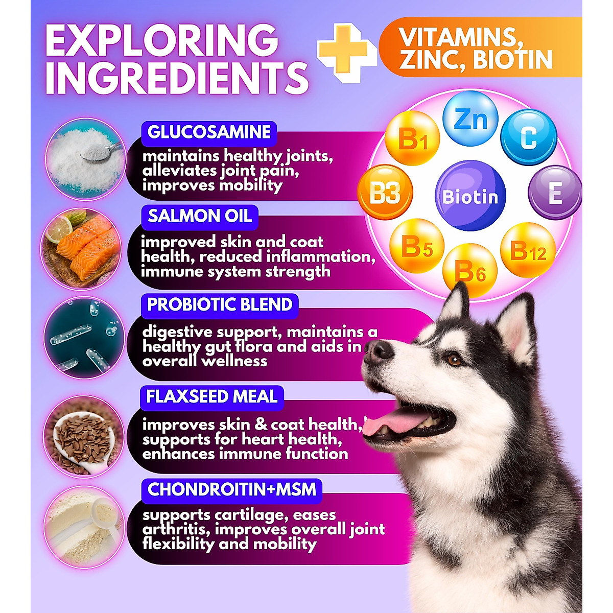 Dog Multivitamin Chewable with Glucosamine 16 in 1 - Dog Vitamins and Supplements - Hip and Joint Support Health - Immunity, Mobility - Gut, Skin, Heart, Coat