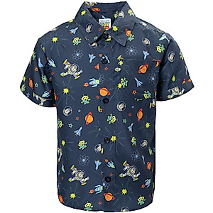 Disney Pixar Toy Story Buzz Lightyear Toddler Boys Button Down Dress Shirt 4T