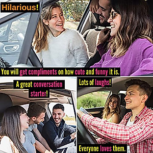 Upnow Pro Funny Car Coasters Cup Holders - 2 Pack, Cow Print Car Accessories Women, Farm Animal, Cute Car Cup Holder Coaster, Absorbent Ceramic Car Coaster Keep Cupholder Clean w/ Cork Base, Set of 2