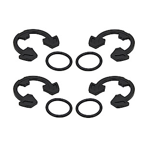 RURBRIN (4+4PCS) 1" Water Softener Clips and O-Rings kit Fit for GE/Kenmore Eco-Pure Eco-Water Sears North Star Softeners, Replace Parts 7337589 and 7170262