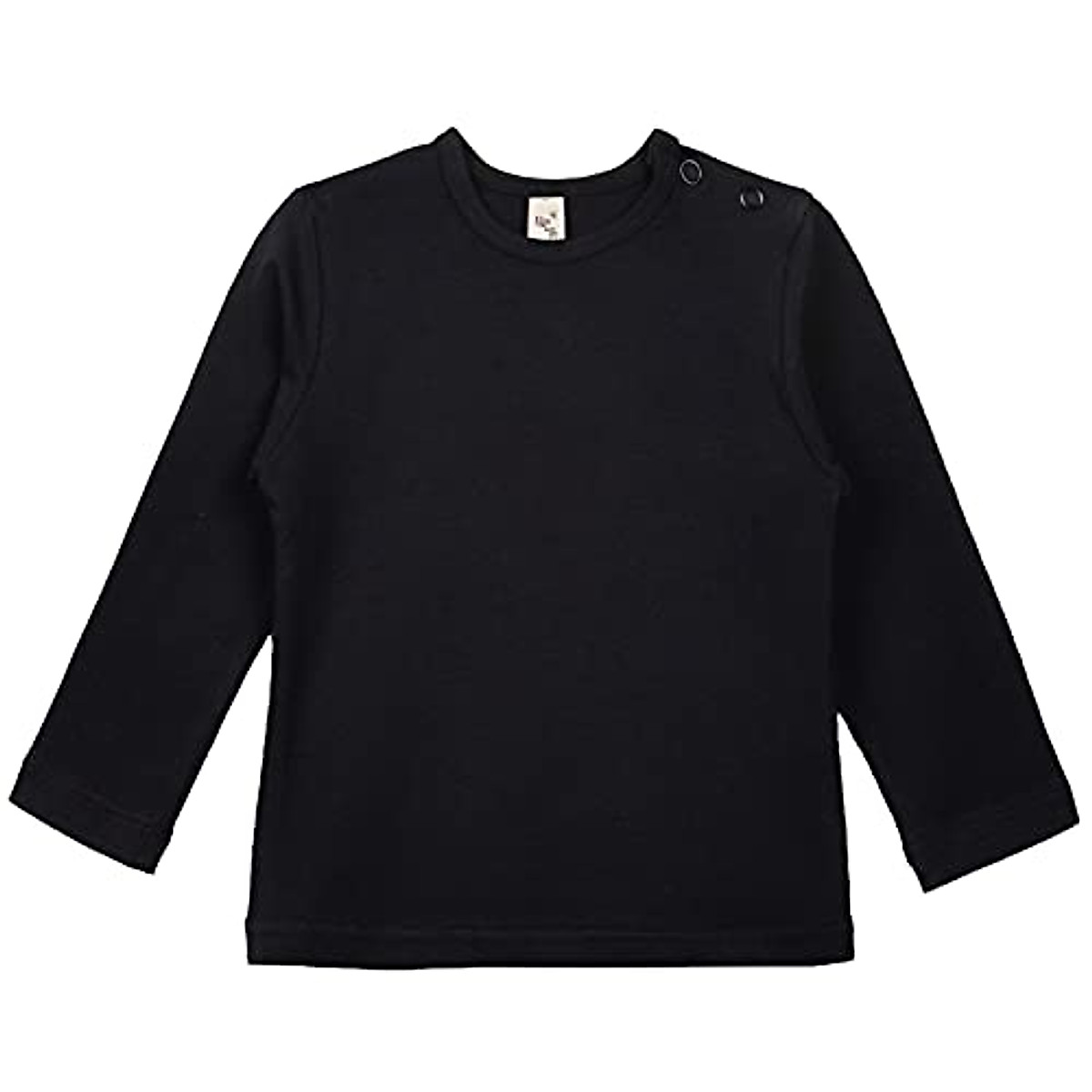 Lilax Baby Girls' Basic Long Sleeve Round Neck T-Shirt 18-24 Months Black