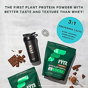 FYTA Elite Vegan Protein Powder - 1st Plant Based Protein with Better Taste & Texture Than Whey Protein, Dairy Free, Sustainable, Non-GMO Protein for Women and Men (Creamy Chocolate) - 30g