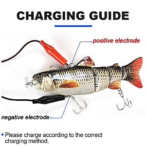 Robotic Swimming Fishing Bait Electric Lures 3.5" USB Rechargeable LED Light Wobbler 4-Segement Multi Jointed Swimbait Hard Lures Fishing Tackle