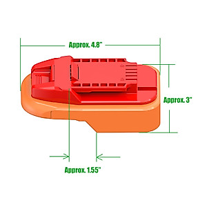 1x Adaptor Run Tools Fits for Ba uer 20v Tools Compatible with Ridgid 18v Slider Type Batteries - Adaptor Only