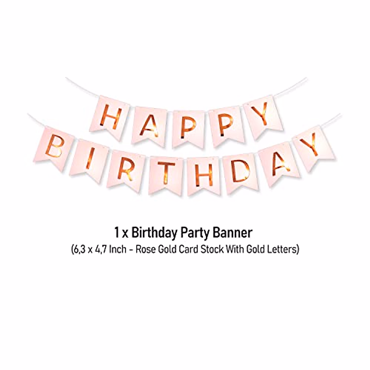 35th Birthday Party Decorations Rose Gold Supplies Big Set for Women with Happy Birthday Balloons Banner and 35 Digit Balloon for Her Including Latex and Confetti Balloons
