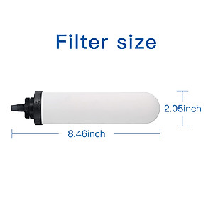 FACHIOO 2PCS 7" Super Sterasyl Ceramic Filter, Replacement Filters Candle Activated Carbon for ProOne® Countertop Gravity Water Filter System, Household Water Bucket,Water Cooler Filtration Systems