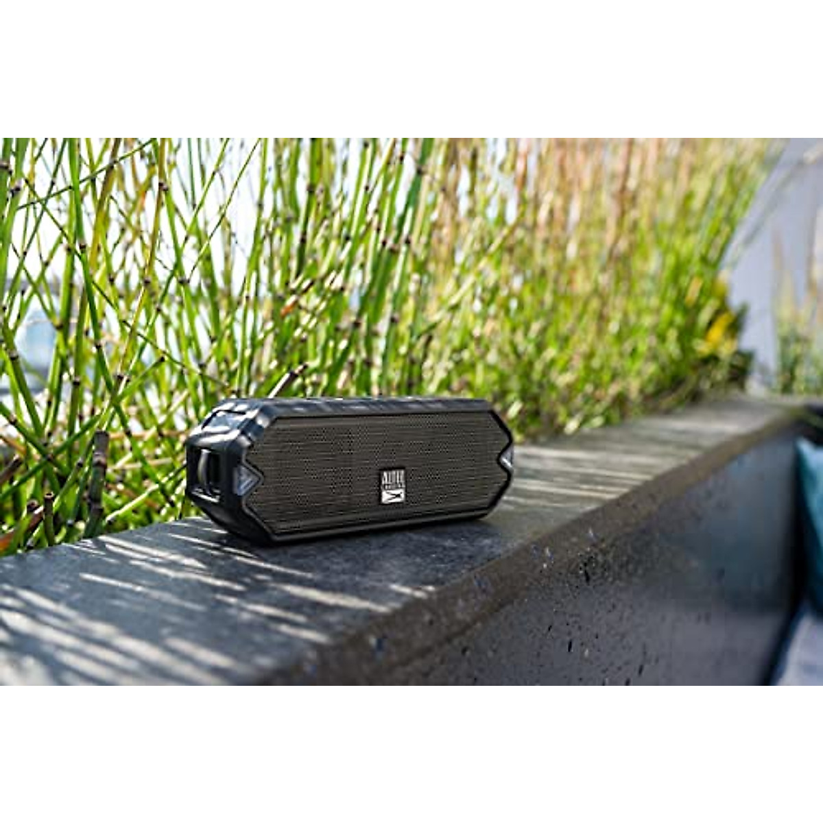 Altec Lansing HydraJolt Wireless Bluetooth Speaker, Waterproof Portable Speakers with Built in Phone Charger and Lights, Everything Proof Outdoor, Shockproof, Snowproof, 16 Hours Playtime (Black)