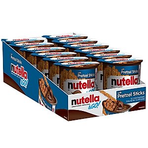 Nutella & GO! Bulk 12 Pack, Hazelnut And Cocoa Spread With Pretzel Sticks, Snack Cups, 1.9 Oz Each