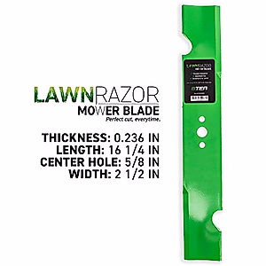8TEN LawnRAZOR Mower Blade for Ariens Gravely Exmark Toro Ferris 48 inch 103-2527 103-6583 04919100 (Notched Air-Lift) 3 Pack