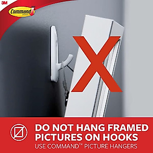 Command 17006CLRES Mini Hooks, w/Adhesive Strips,Holds 1/2 lb, 6/PK, Clear