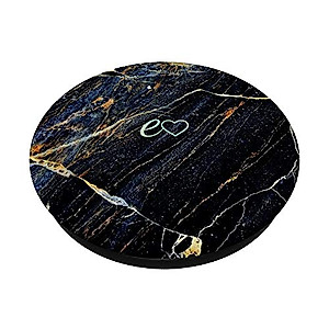 Rainbow Initial Letter E Heart Minimalist Black PopSockets PopGrip: Swappable Grip for Phones & Tablets