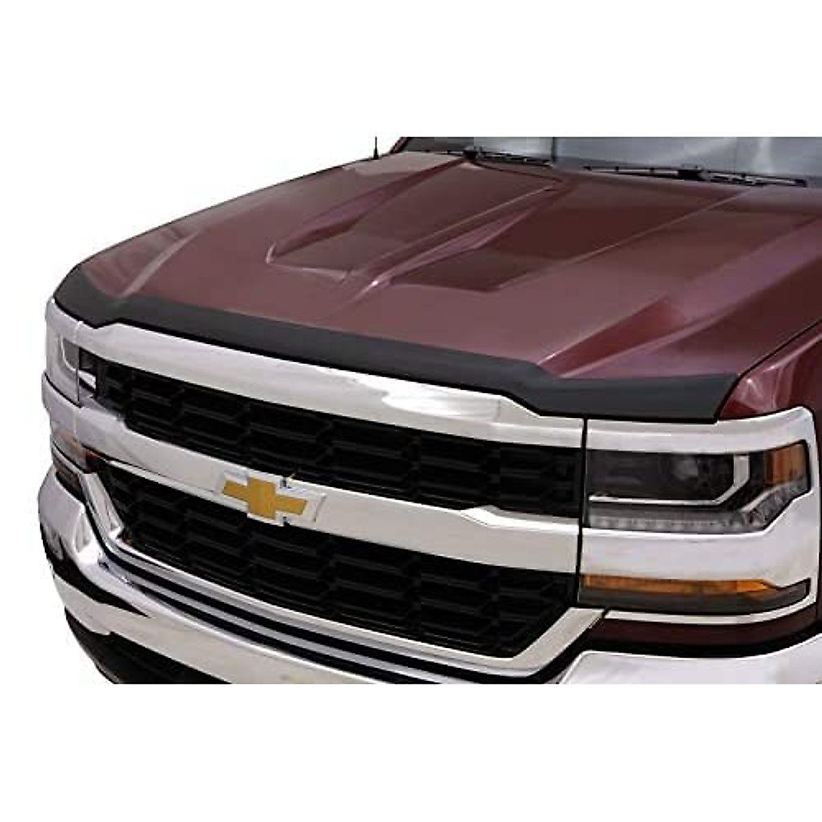 Auto Ventshade [AVS] Aeroskin Hood Protector | 2011 - 2014 GMC Sierra 2500HD, 3500HD, Low Profile/Flush - Smoke | 322029