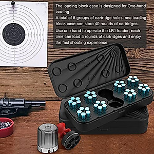 Ludex 5 Shot Revolver Speed Loader for .38 Special/.357 Magnum.Fits S&W 36,37,38,40,42,49,60,340,360/Charter Arms/Taurus 85,651,851/Rossi 68/Ruger SP101-Loader & Block