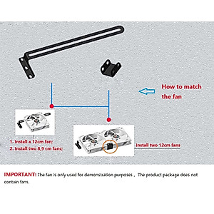 NOYITO Graphics Cooling Bracket Side-Blown North & South Bridge Vertical Cooling Bracket for PC DIY