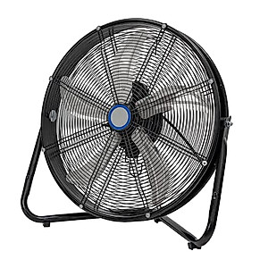 HICFM 4600 CFM 20 inch Heavy Duty Shroud Fan with Barrel and Powerful 1/5 HP Motor, High Velocity Air Circulator for Workshop, Garage, Commercial or Industrial rooms - UL Safety Listed
