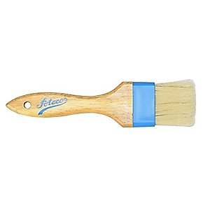 Ateco Harold Import Co Wooden Handled Brush, 2" Flat Composite Ferrule, White