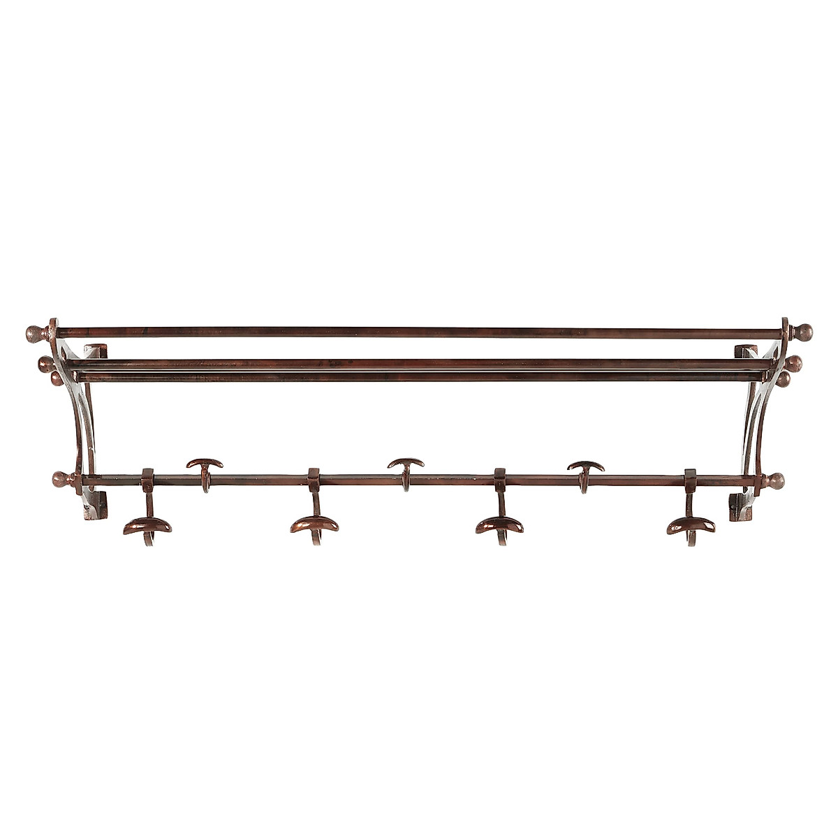 Deco 79 Wall Shelf, 43" L x 18" W x 11" H, Brown