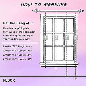 Ombre Sheer Curtains 63 Inch Length Purple Pink Sheer Curtains Two-Tone Gradient and Decorative Rod Pocket Window Curtains Panels for Parlor for Bedroom Girls Room Kids Babies Nursery 52 x 63 Inch